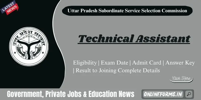 UPSSSC Technical Assistant Recruitment 2026 Apply For 2759 Vacancies